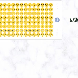Face Emoji Stickers | Emoticon Round Stickers | Face Emoticon Stickers ...