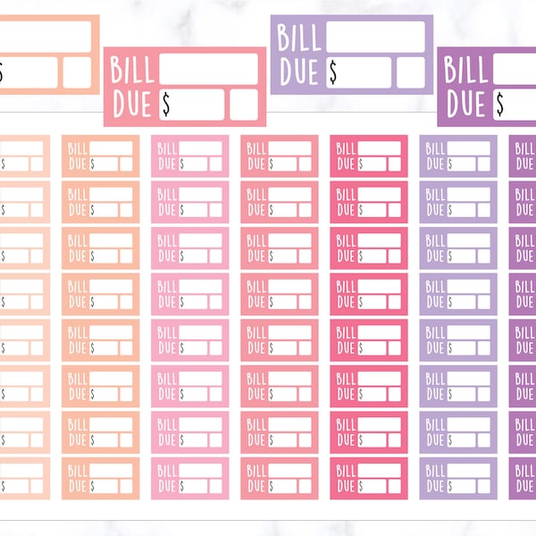 Agenda Bill Stickers - Etsy UK