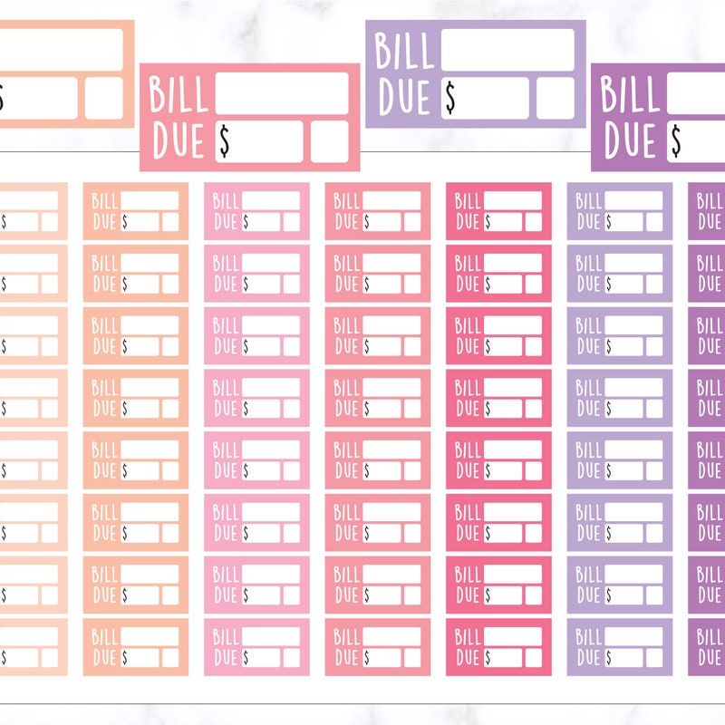 Bill Pay Stickers - Etsy