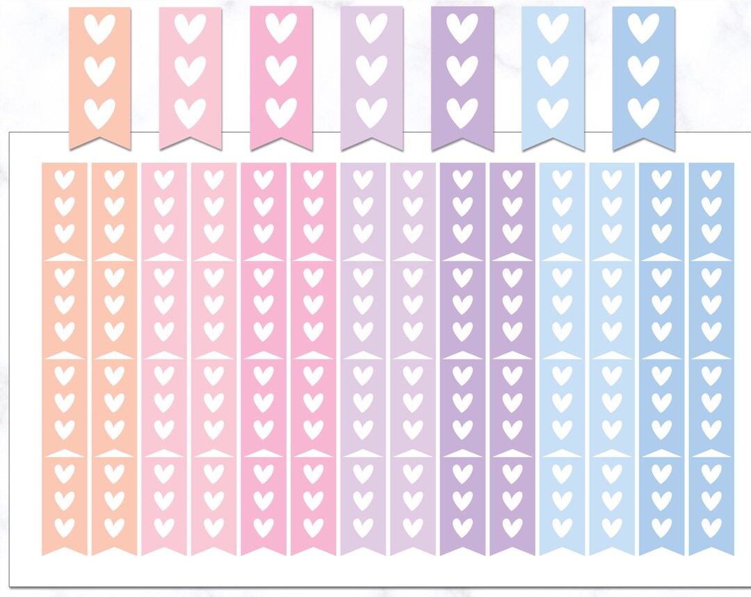 Heart Mini Checklist Stickers | Mini Heart Checklist Stickers ...
