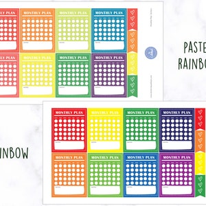 Monthly Plan Planner Stickers | Grocery Shopping Stickers | Shopping ...