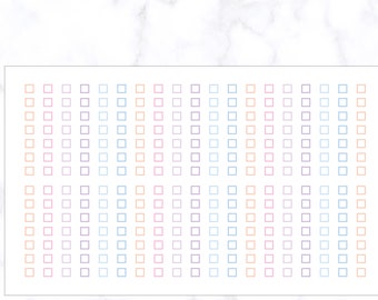Square Checklist Planner Stickers, Mini Square Checklist Stickers ...