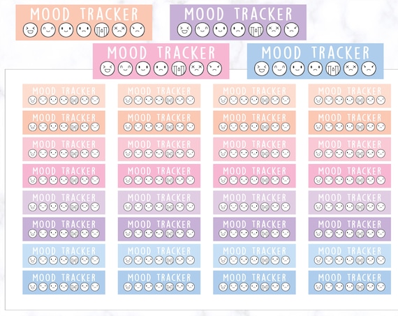 Mood Tracker Planner Stickers Mood Stickers Mood Tracking | Etsy