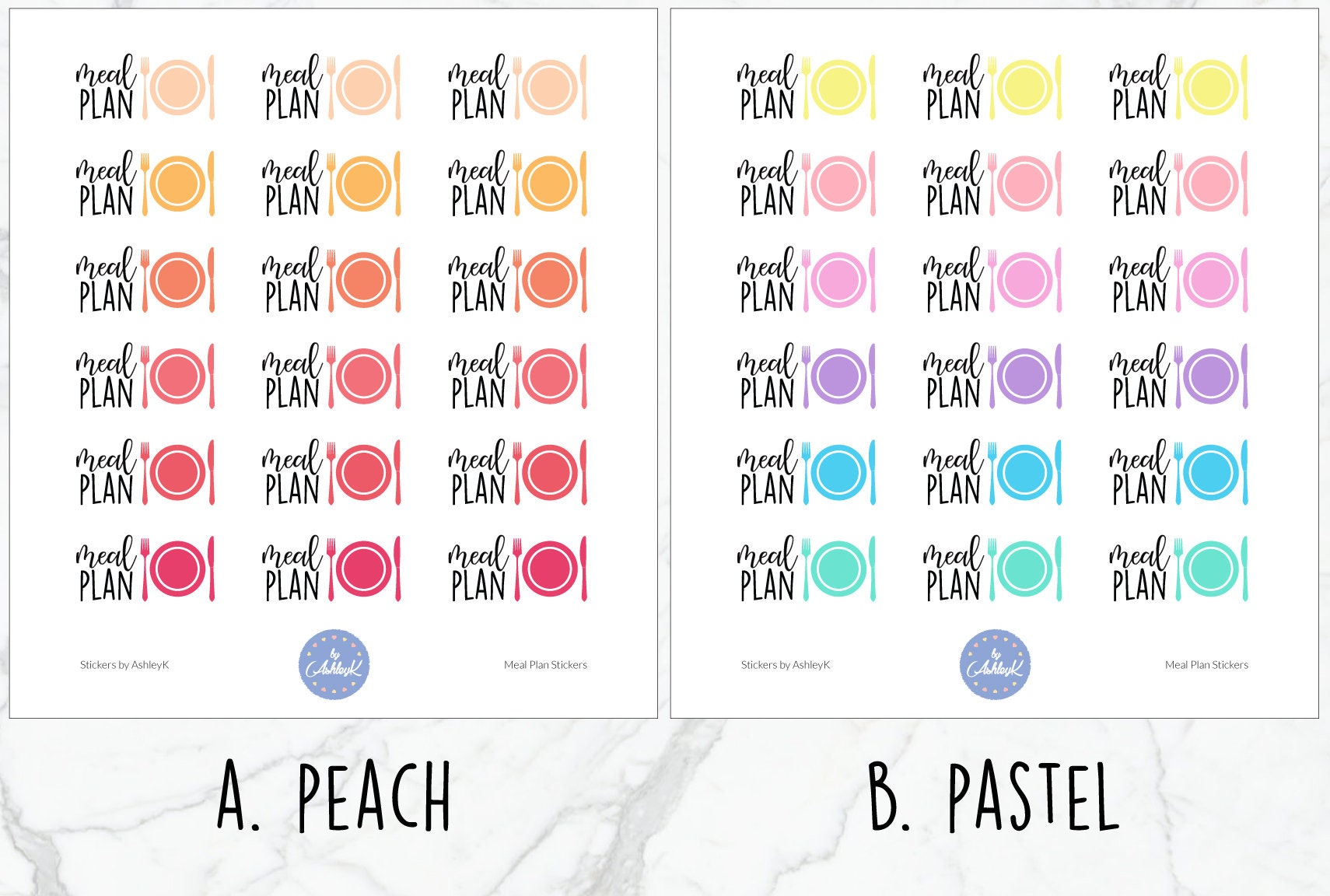 Meal Plan Stickers Meal Planner Stickers Dinner Planner | Etsy