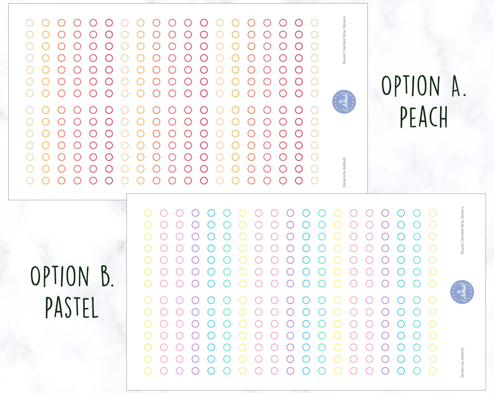 Round Checklist Strip Stickers Round Checklist Stickers - Etsy Australia