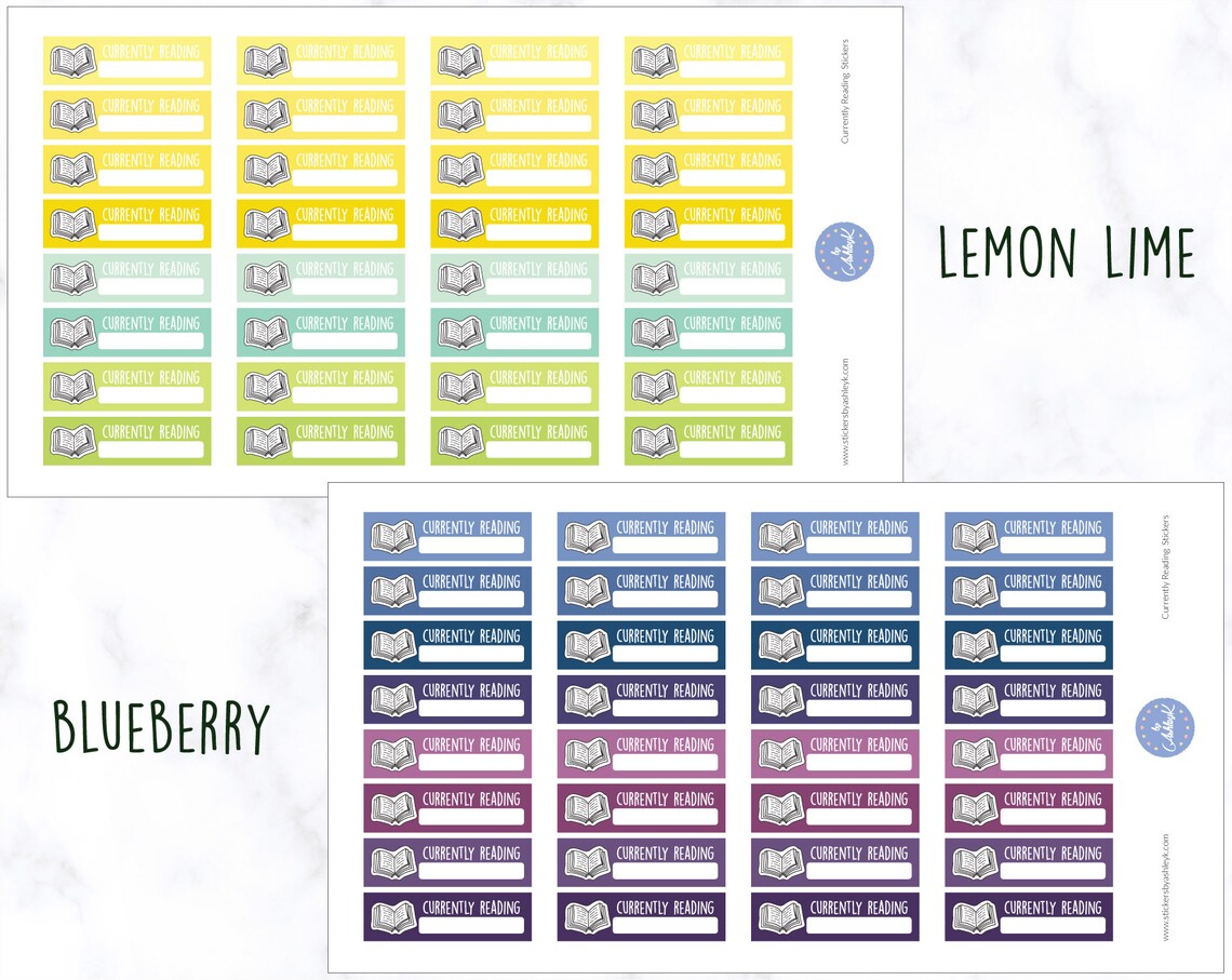 Currently Reading Planner Stickers | Book Tracker Planner Stickers ...