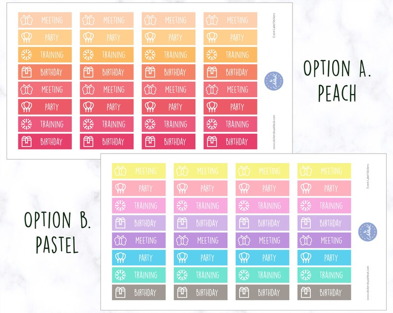 Event Label Planner Stickers | Label Stickers | Planner Sticker ...