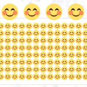 Smile Emoji Planner Stickers | Happy Face Emoji Stickers | Smile Face ...