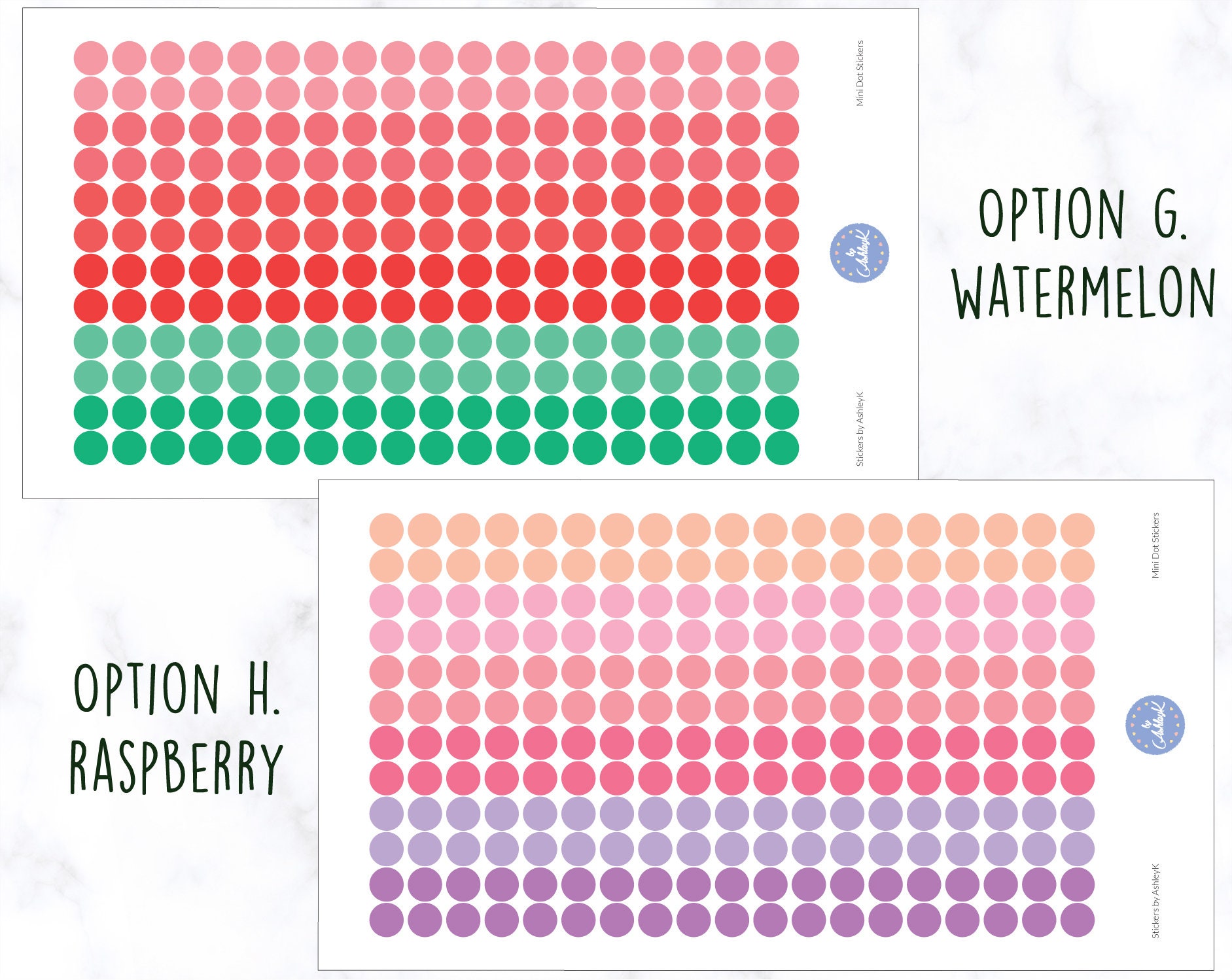 228 Mini Dot Stickers Dot Planner Stickers Planner Mini | Etsy