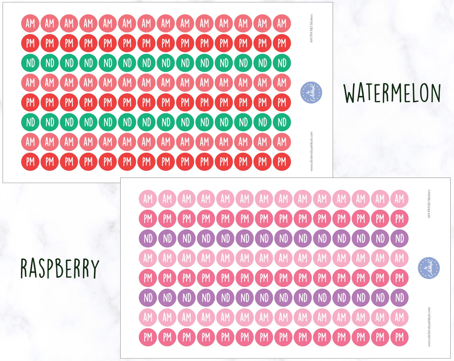 112 AM PM ND Round Stickers | Work Shift Stickers | Am Pm Planner ...