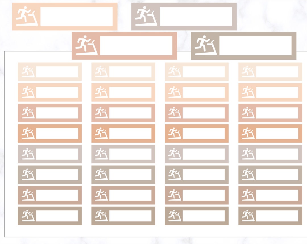Treadmill Tracker Planner Stickers | Workout Planner Stickers | Cardio ...