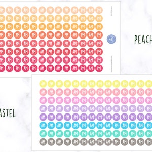 112 AM PM Round Stickers | AM Routine Planner Stickers | Am Pm Planner ...