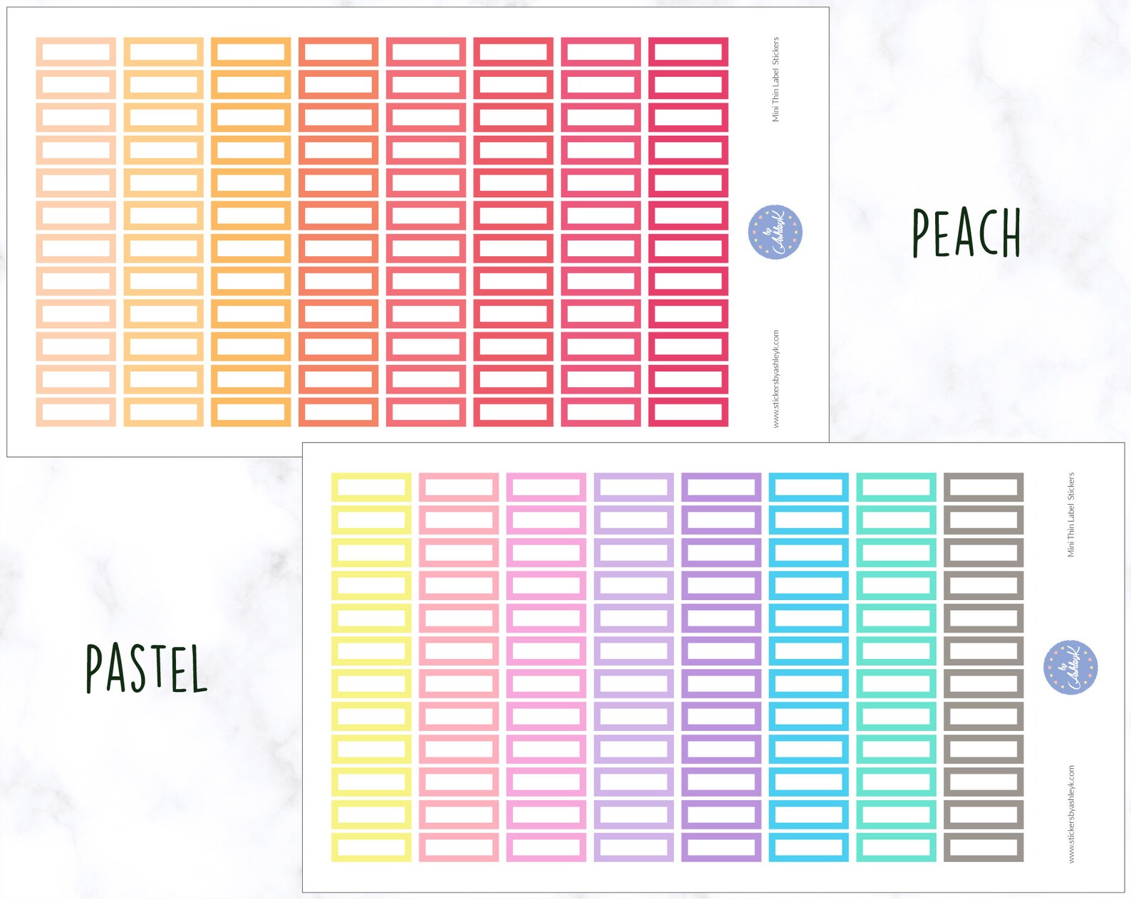 Mini Thin Label Planner Stickers | Label Planner Stickers | Mini Label ...