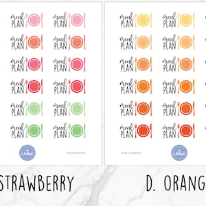 Meal Plan Stickers Meal Planner Stickers Dinner Planner - Etsy