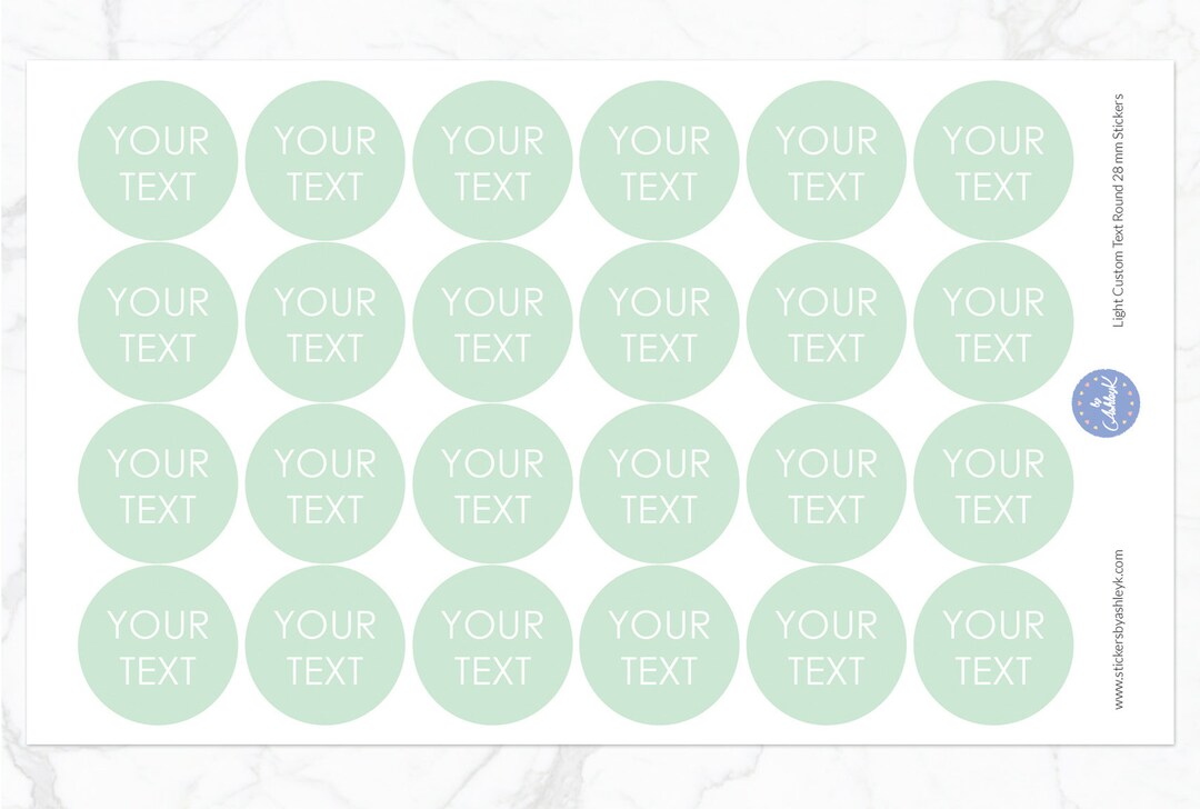 Light Custom Text Corporate Round 28 Mm Stickers | Thank You Round ...