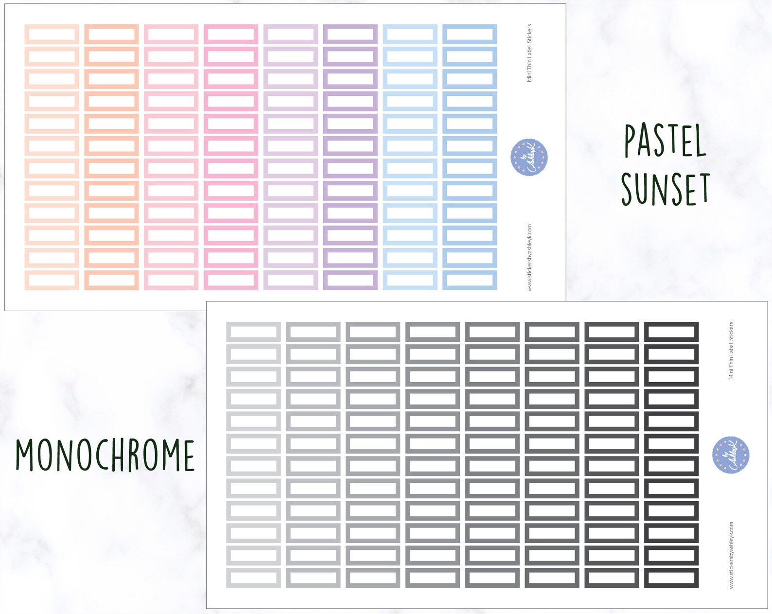 Mini Thin Label Planner Stickers | Label Planner Stickers | Mini Label ...