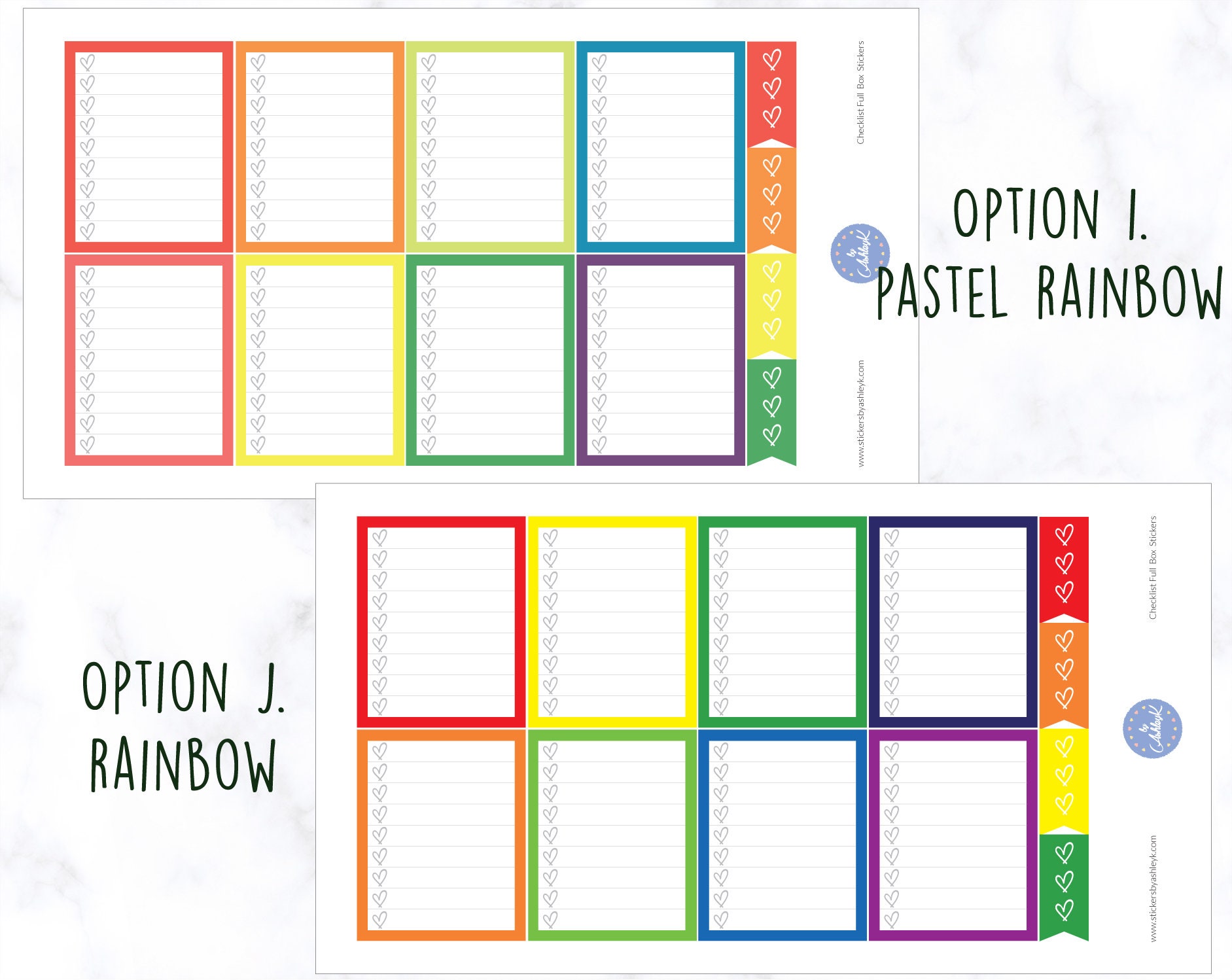 Checklist Full Box Planner Stickers Checklist Full Box | Etsy