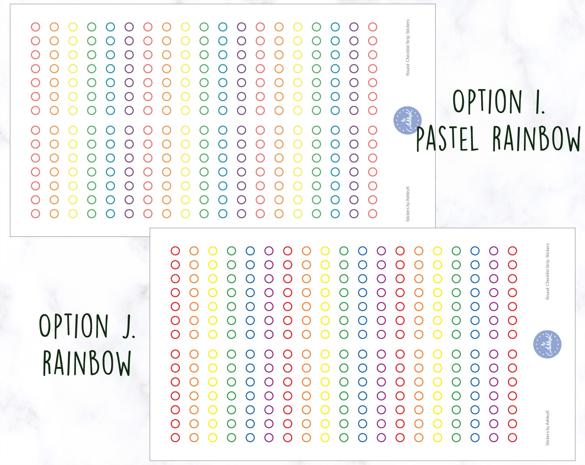 Round Checklist Strip Stickers Round Checklist Stickers - Etsy Australia