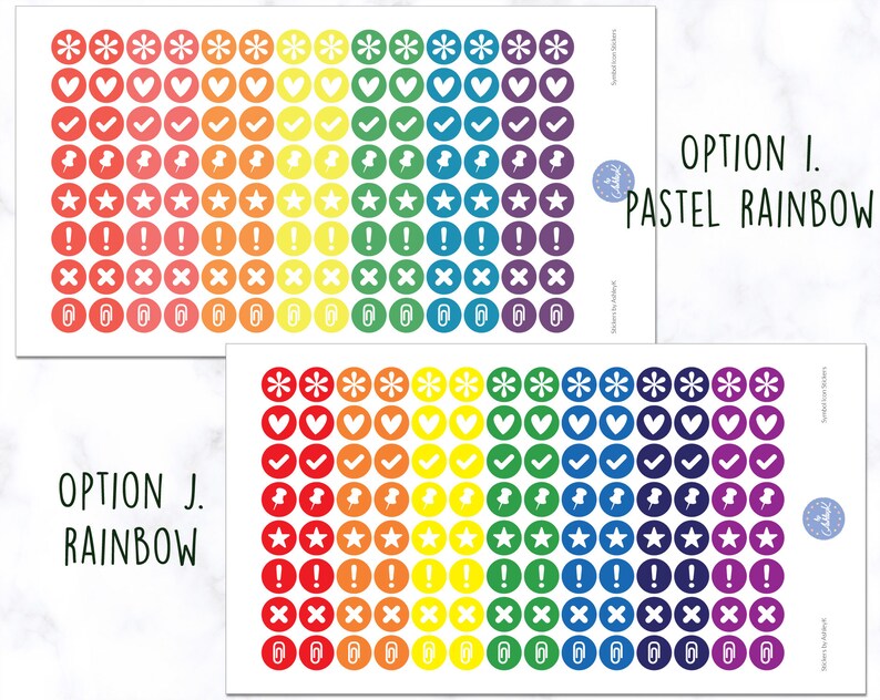 Symbol Icon Planner Stickers | Symbol Planner Stickers | Icon Planner ...