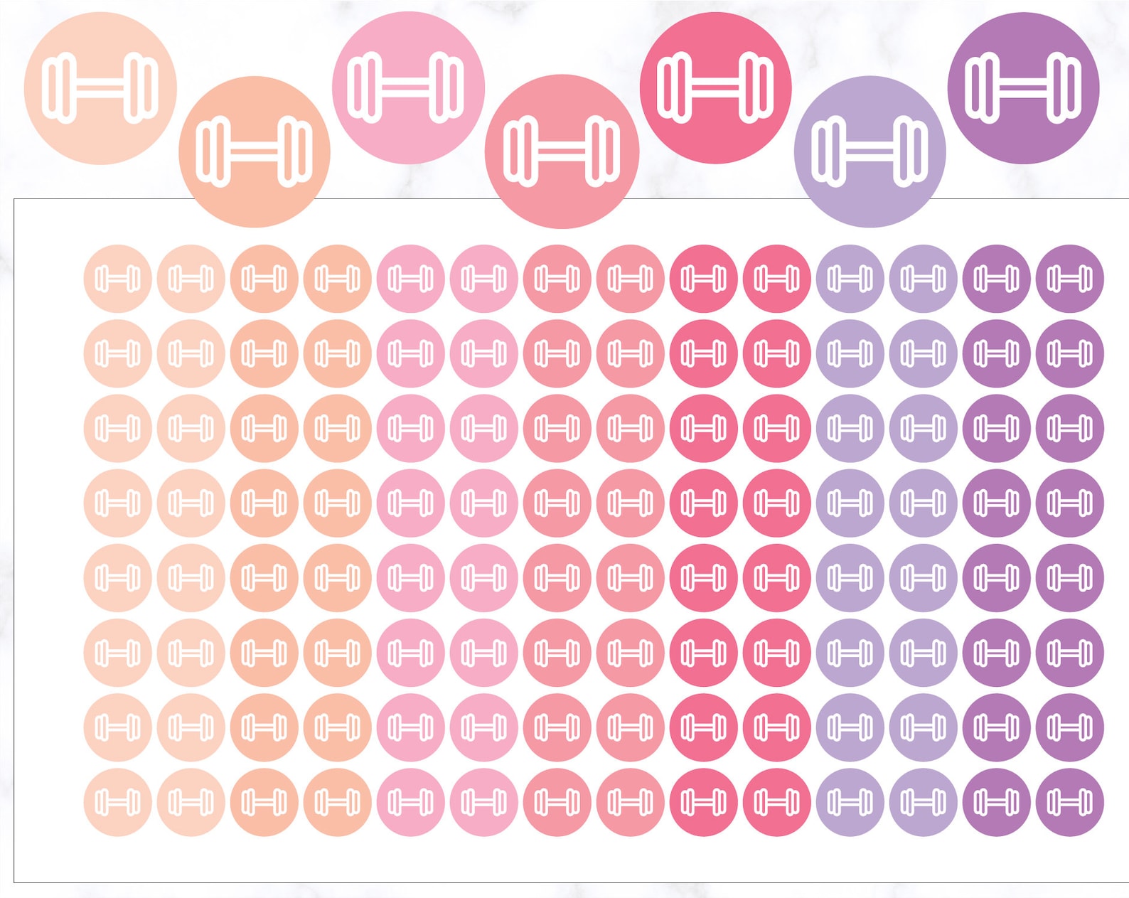 Dumbbell Icon Stickers Gym Stickers Workout Icon Stickers - Etsy