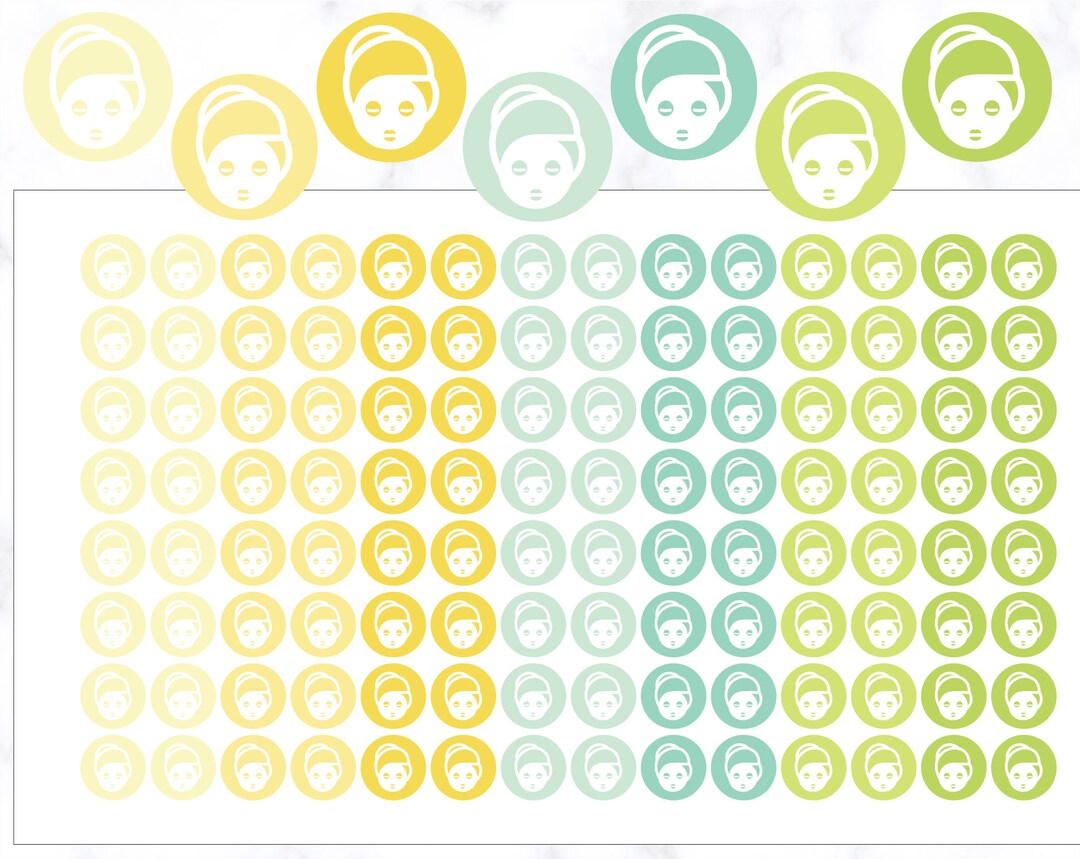 Face Mask Icon Stickers Self Care Stickers Me Time - Etsy