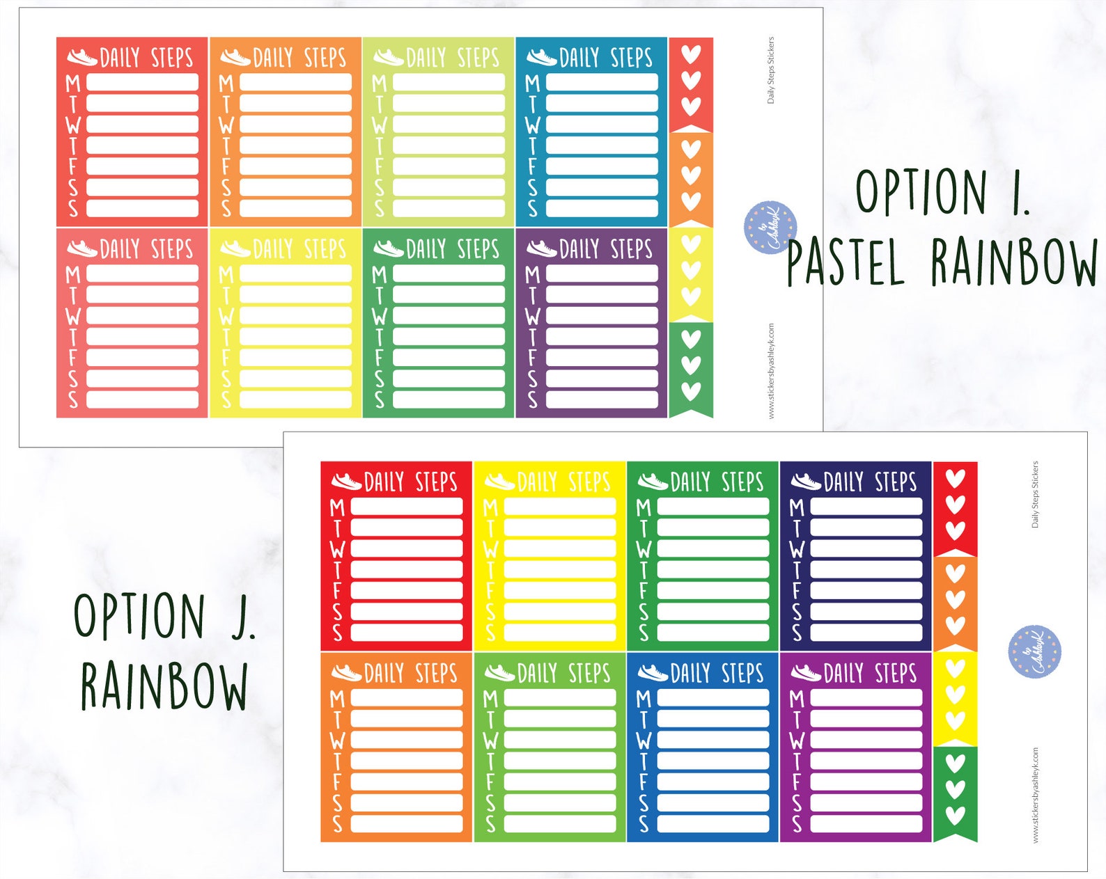 Daily Steps Stickers | Steps Planner Stickers | Journal Stickers ...