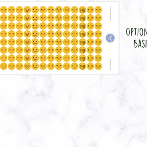 Facial Expressions Stickers | Emoticon Round Stickers | Face Emoticon ...