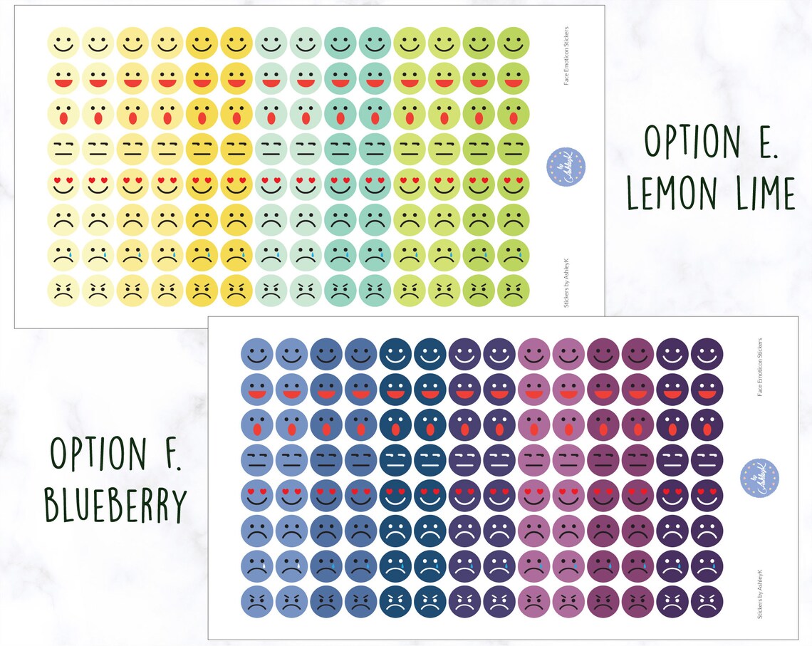 Face Emoticon Stickers Emoticon Round Stickers Emoticon | Etsy