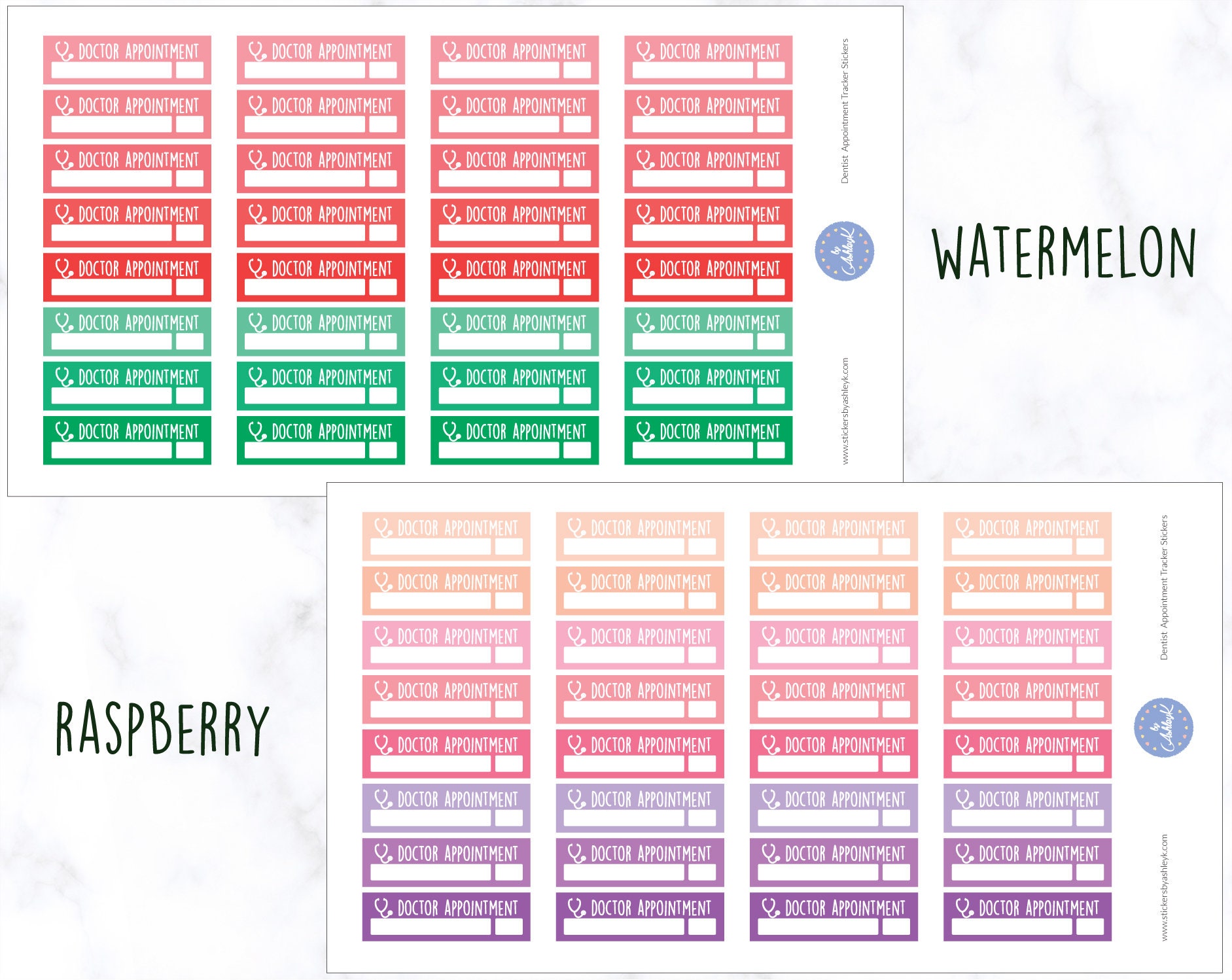 Doctor Appointment Tracker Sticker | Doctor Appointment Label Sticker ...