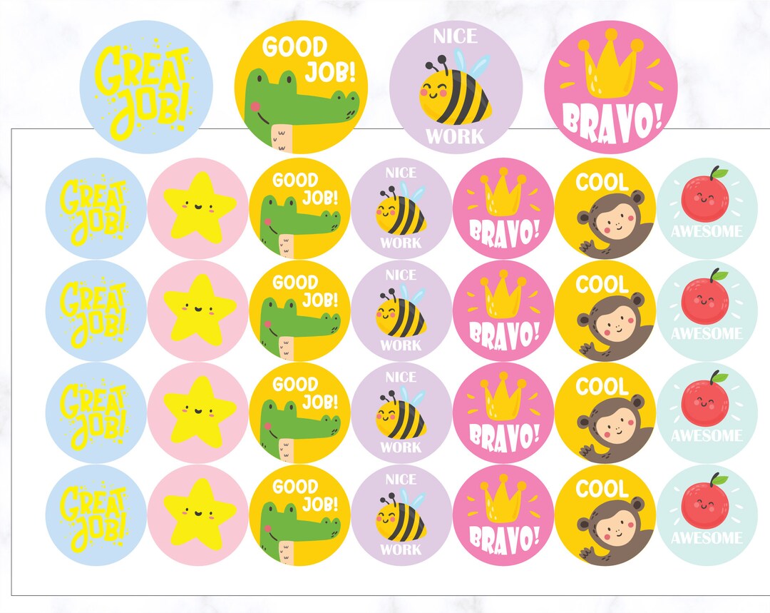 Great Job Stickers | School Stickers | Teachers Stickers | Teacher ...