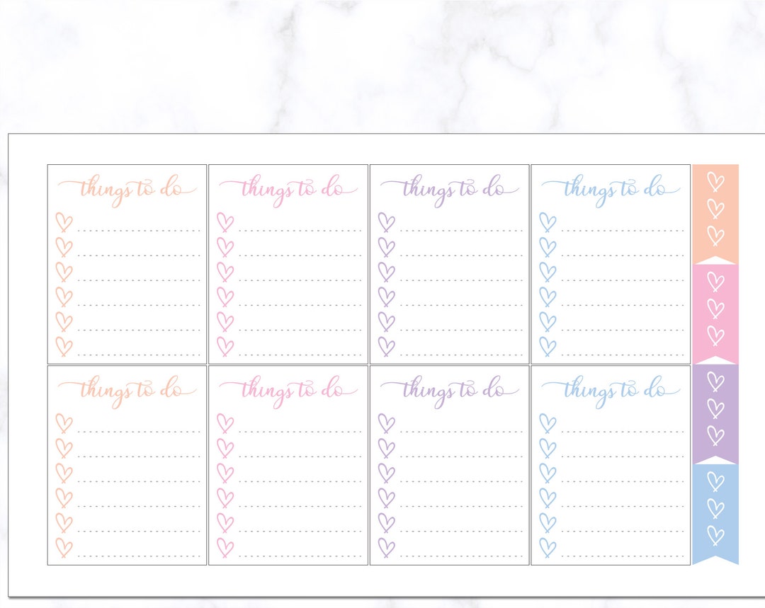 Things to Do List Stickers | Things to Do List Planner Stickers ...