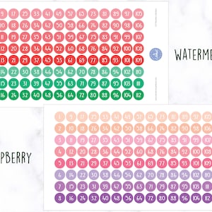 112 Numbers Planner Stickers | Number Dots Stickers | Numbers Planner ...