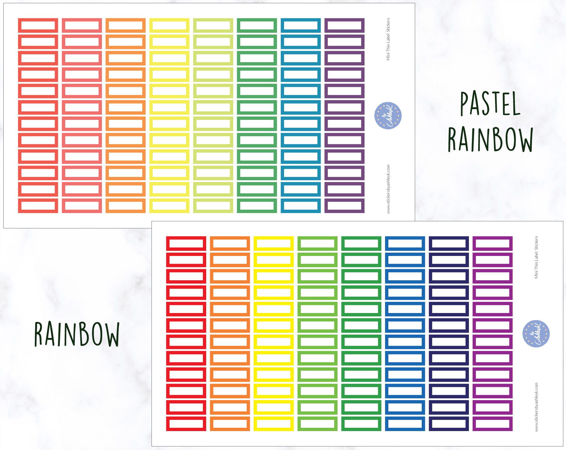 Mini Thin Label Planner Stickers | Label Planner Stickers | Mini Label ...