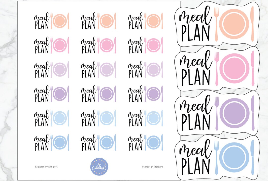 Meal Plan Stickers | Meal Planner Stickers | Dinner Planner Stickers ...