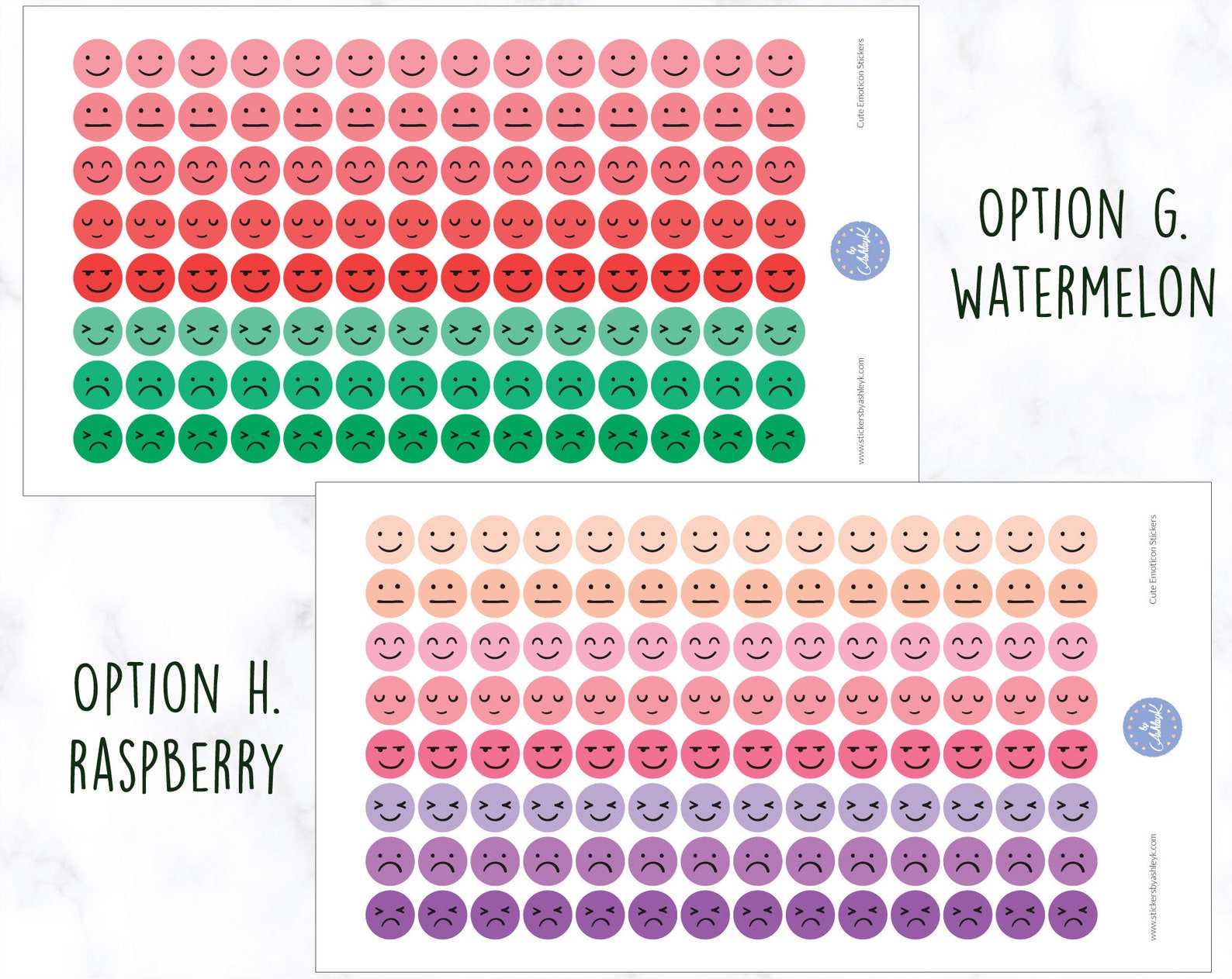 Cute Emoticon Stickers Emoticon Round Stickers Face - Etsy