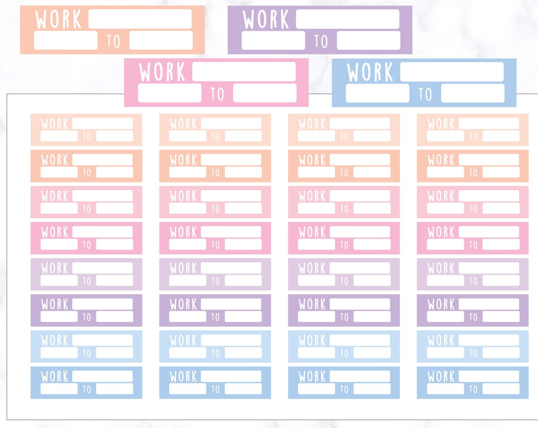 Work Stickers | Work Label Stickers | Work Planner Stickers | Work ...
