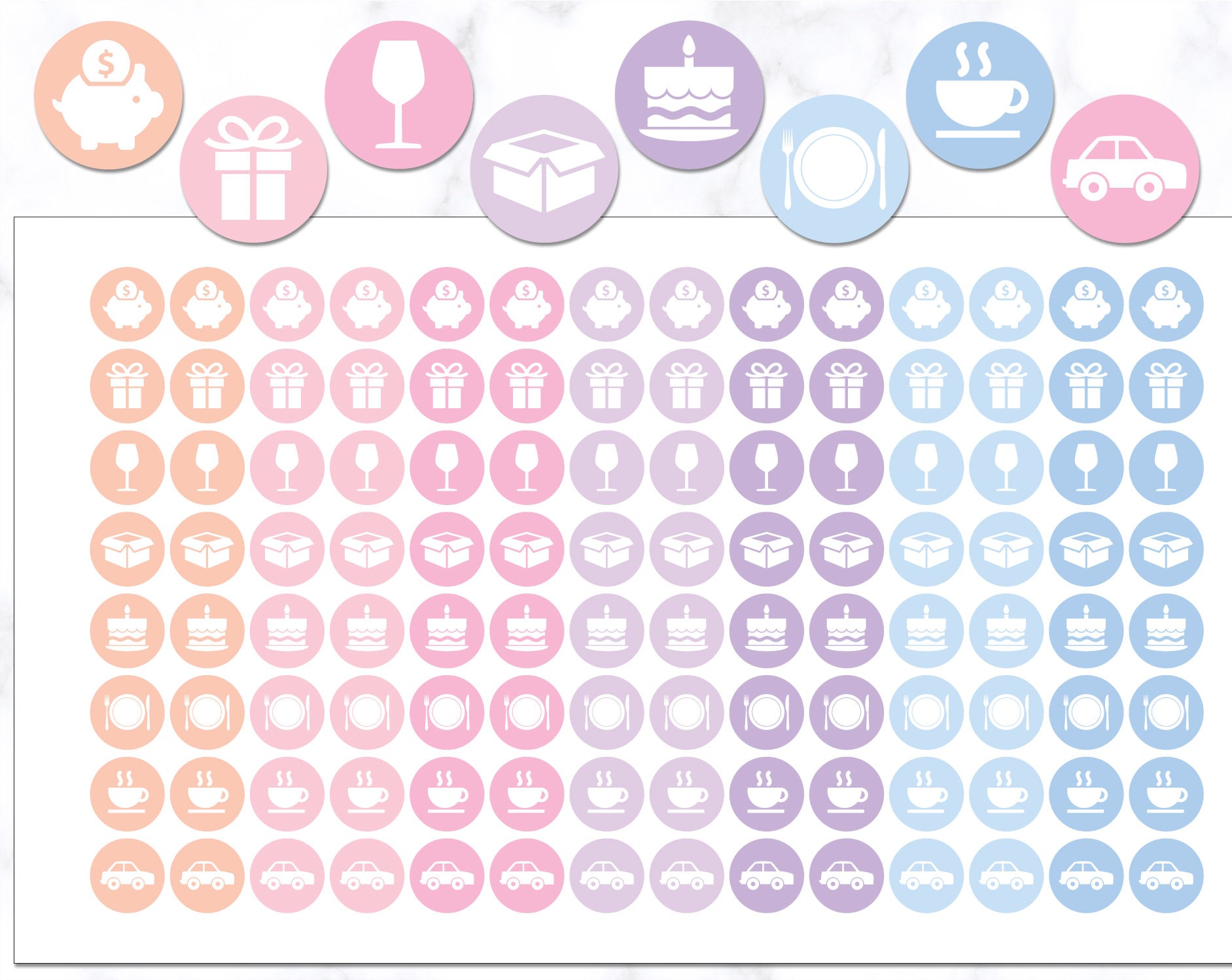 Event Icon Planner Stickers Event Planner Stickers Icon | Etsy