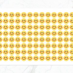 Smile Emoji Planner Stickers | Happy Face Emoji Stickers | Smile Face ...