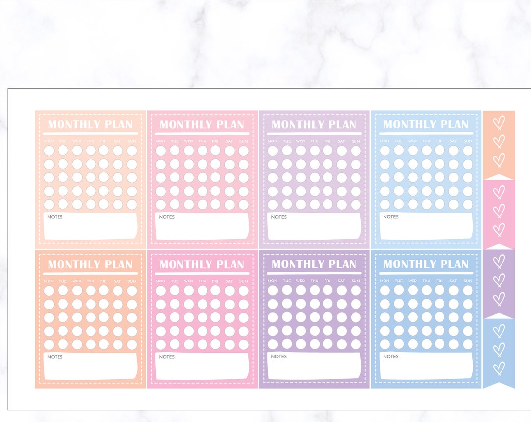 Monthly Plan Planner Stickers | Grocery Shopping Stickers | Shopping ...
