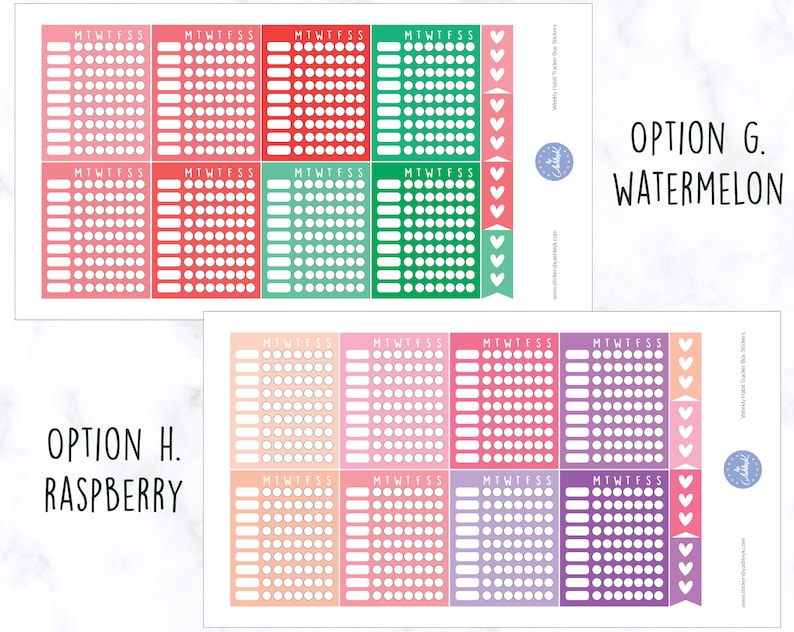 Weekly Habit Tracker Box Planner Stickers Habit Tracker | Etsy
