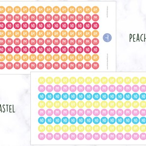 112 AM PM ND Round Stickers | Work Shift Stickers | Am Pm Planner ...