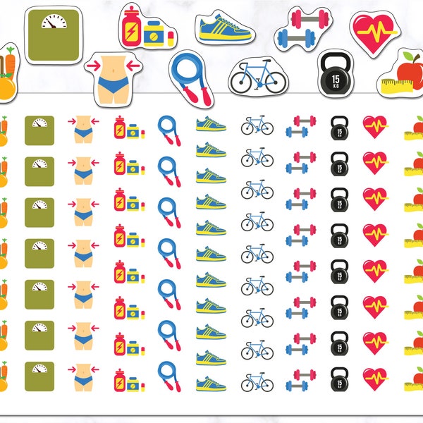 Fitness Stickers - Etsy