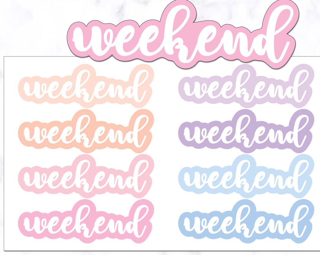 Weekend Stickers | Weekend Planner Stickers | Journal Stickers | Diary ...