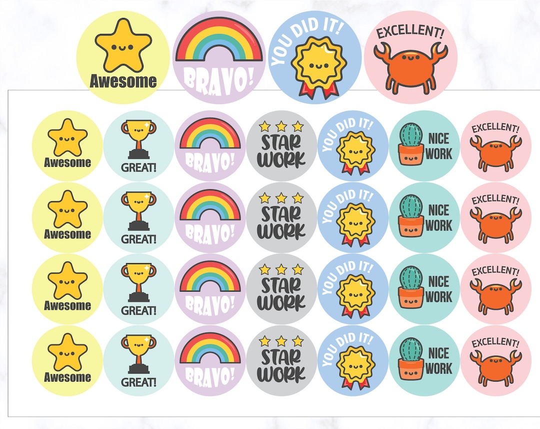 Awesome Stickers | School Stickers | Teachers Stickers | Teacher Reward ...