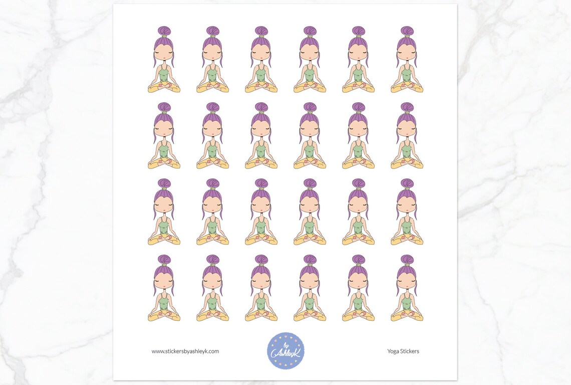 Yoga Planner Stickers | Yoga Stickers | Planner Stickers | Journal ...