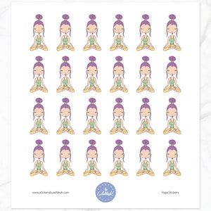 Yoga Planner Stickers | Yoga Stickers | Planner Stickers | Journal ...