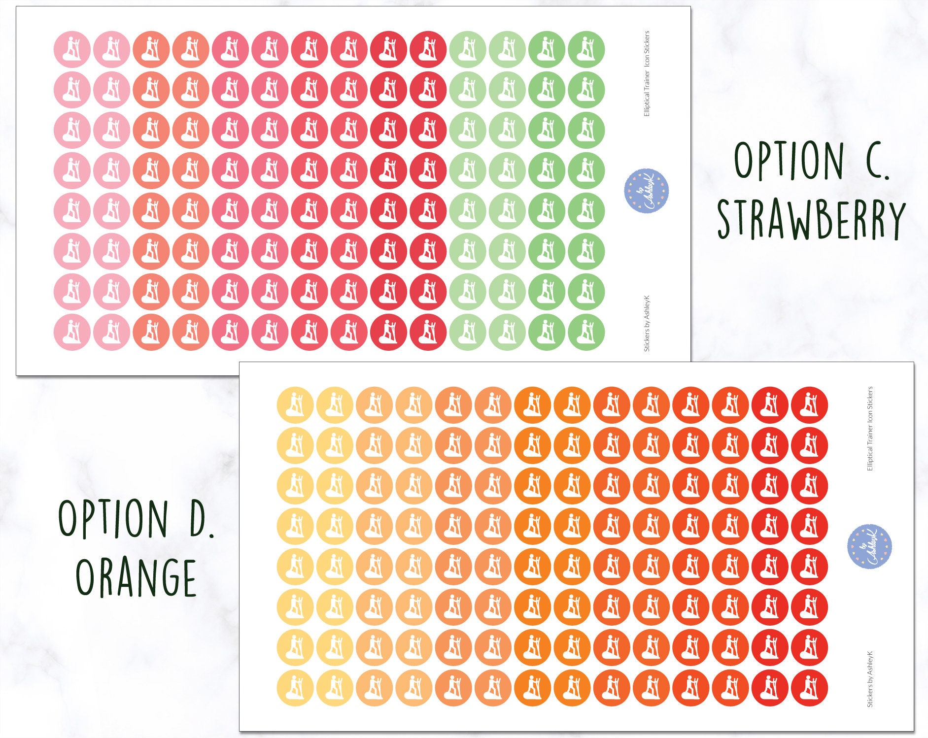 Elliptical Trainer Stickers Cross Trainer Stickers Workout | Etsy