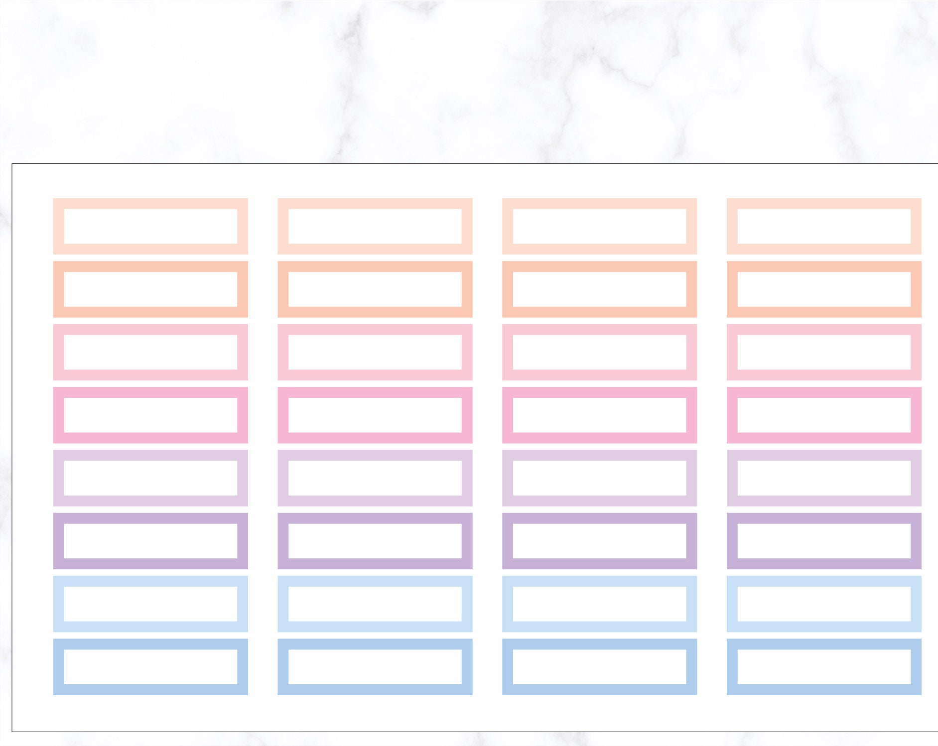 Labels Rectangle C Neutral Colored Planner Stickers Rectangle Blank ...