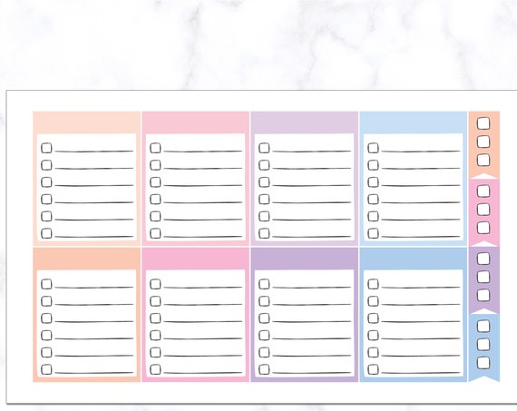 Tick Box Stickers Checklist Box Stickers Journal Stickers - Etsy