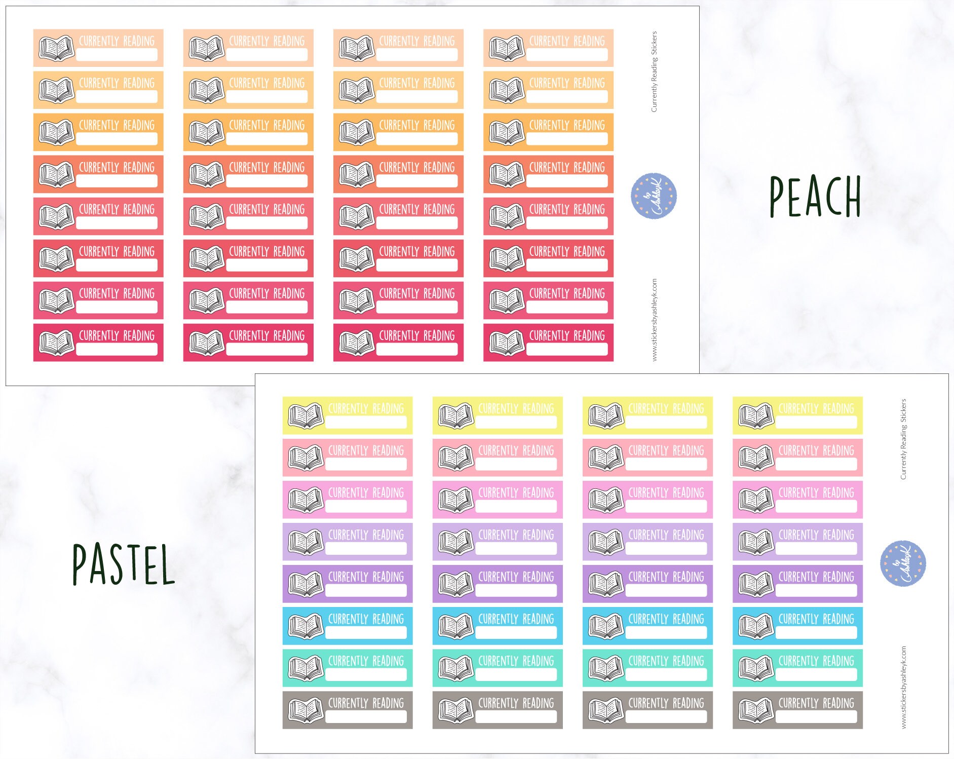 Currently Reading Planner Stickers | Book Tracker Planner Stickers ...